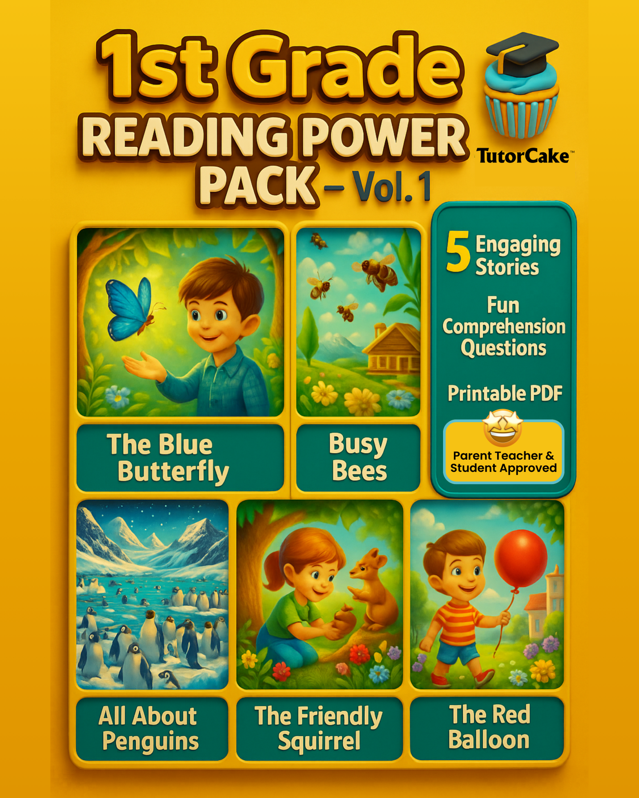 1st Grade Reading Power Pack Vol. 1 – tutorcake.com